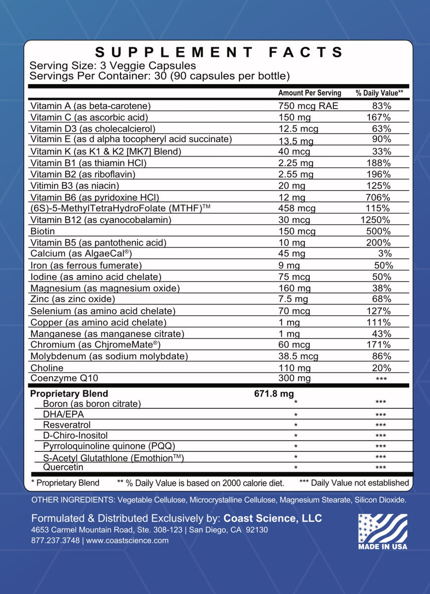 Coast Science Male Fertility Supplement: MFSg6